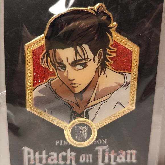 Crunchyroll | Jewelry | Attack On Titan Eren Jeager Full Color Enamel ...